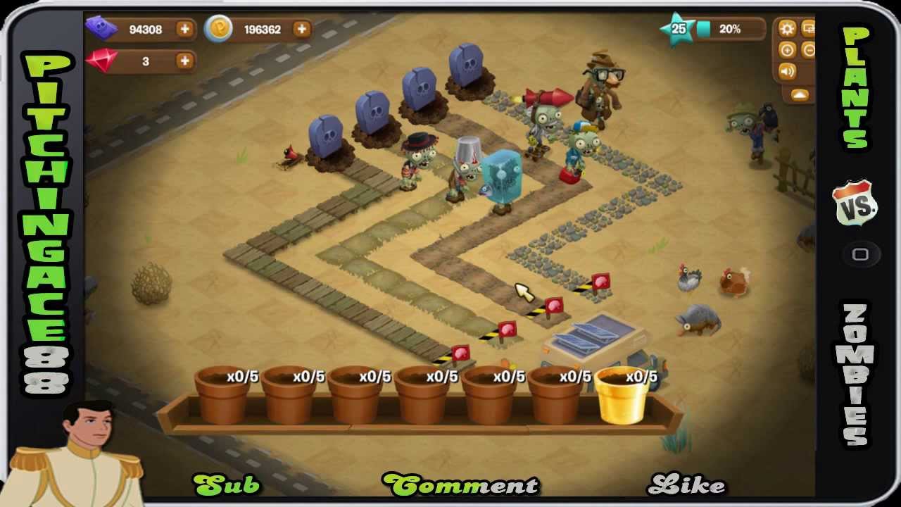 Plants v Zombies Adventures - Sand Dooms 4/5 (Facebook, iPhone, Android ...