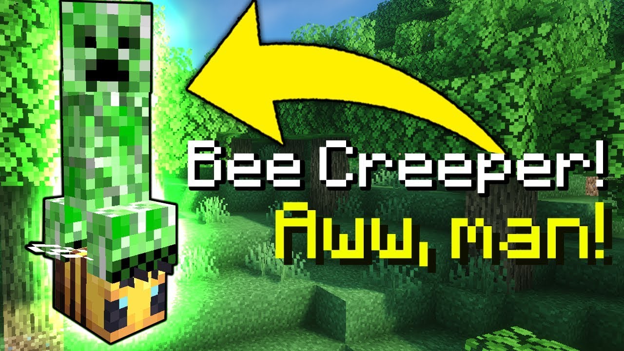 They added CREEPER BEES in Minecraft 1.15 (Beeper, Aw Man!) - YouTube