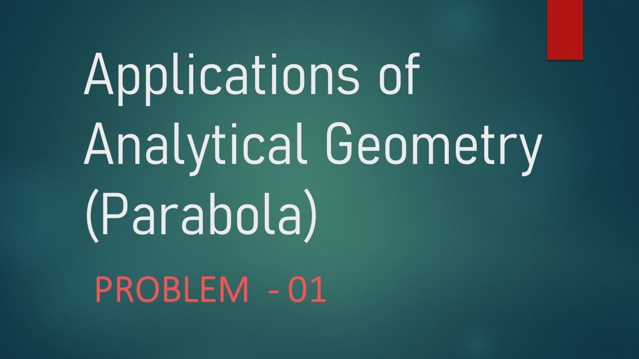 Applications of Analytical Geometry - P01 - YouTube