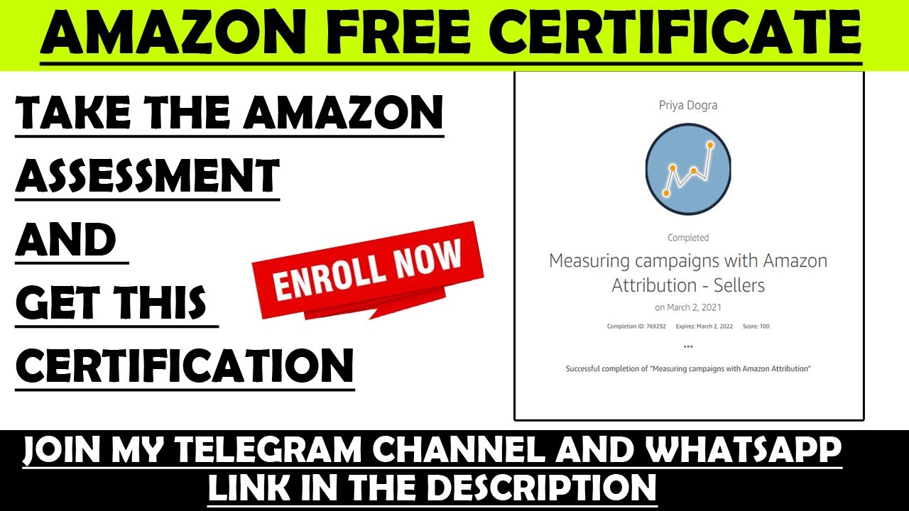 Amazon Free Certificate | Amazon Free Courses with Certifications ...