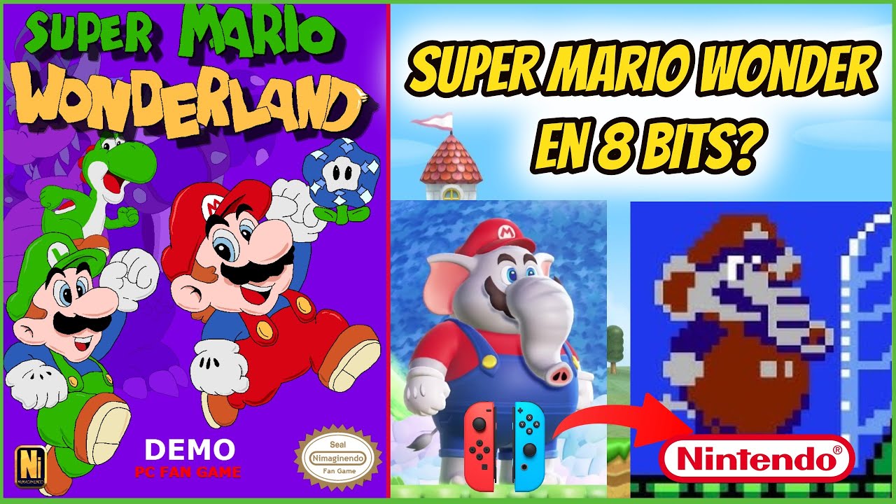 😲SUPER MARIO WONDER EN 8 BITS? 🐘 DEMAKE DEL NUEVO MARIO! - YouTube