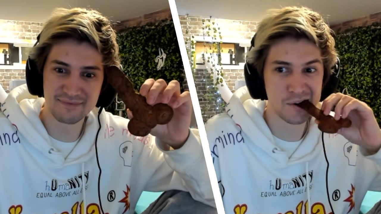 xQc's brother Nick gives him an oddly shaped cookie - YouTube