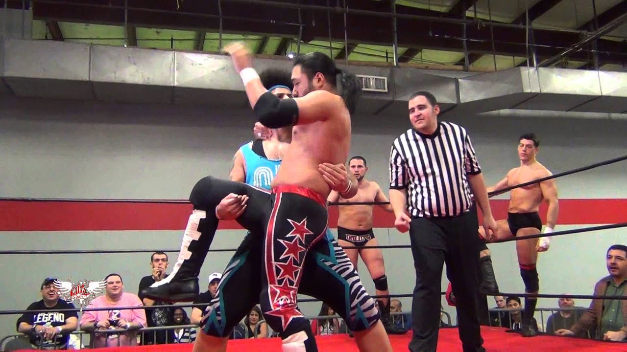 4 Way Tag Team Title Match 3/8/14 (W.O.W) - YouTube