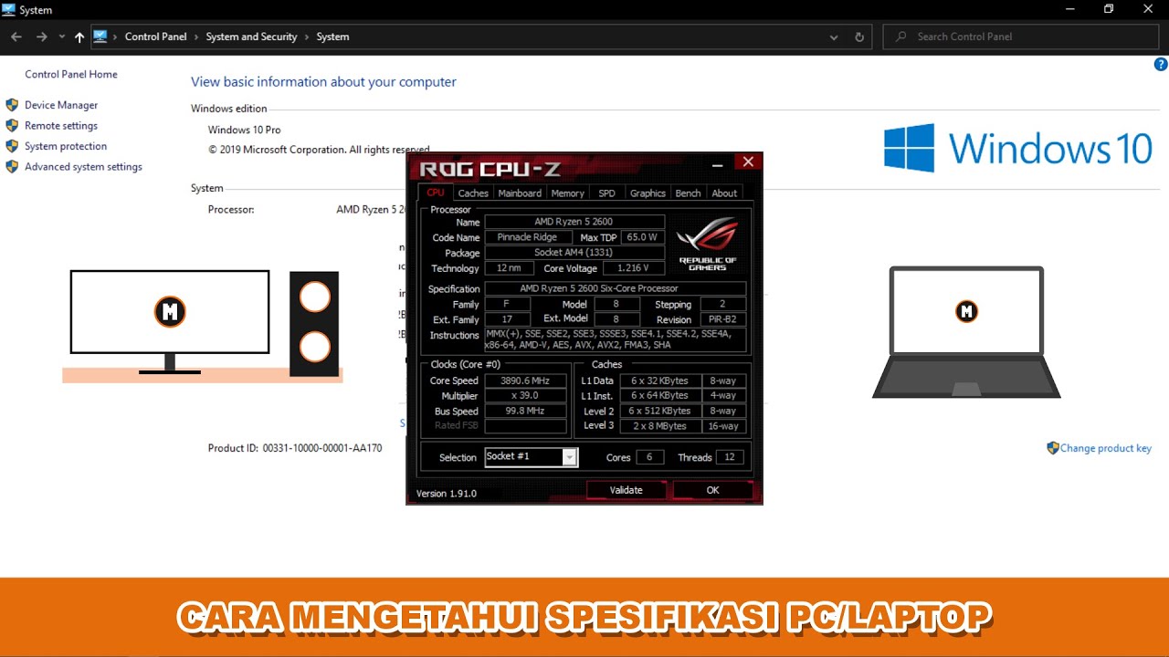 CARA MENGETAHUI SPESIFIKASI PC/LAPTOP - YouTube