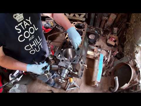 Fordson Major Engine liner fitting. - YouTube