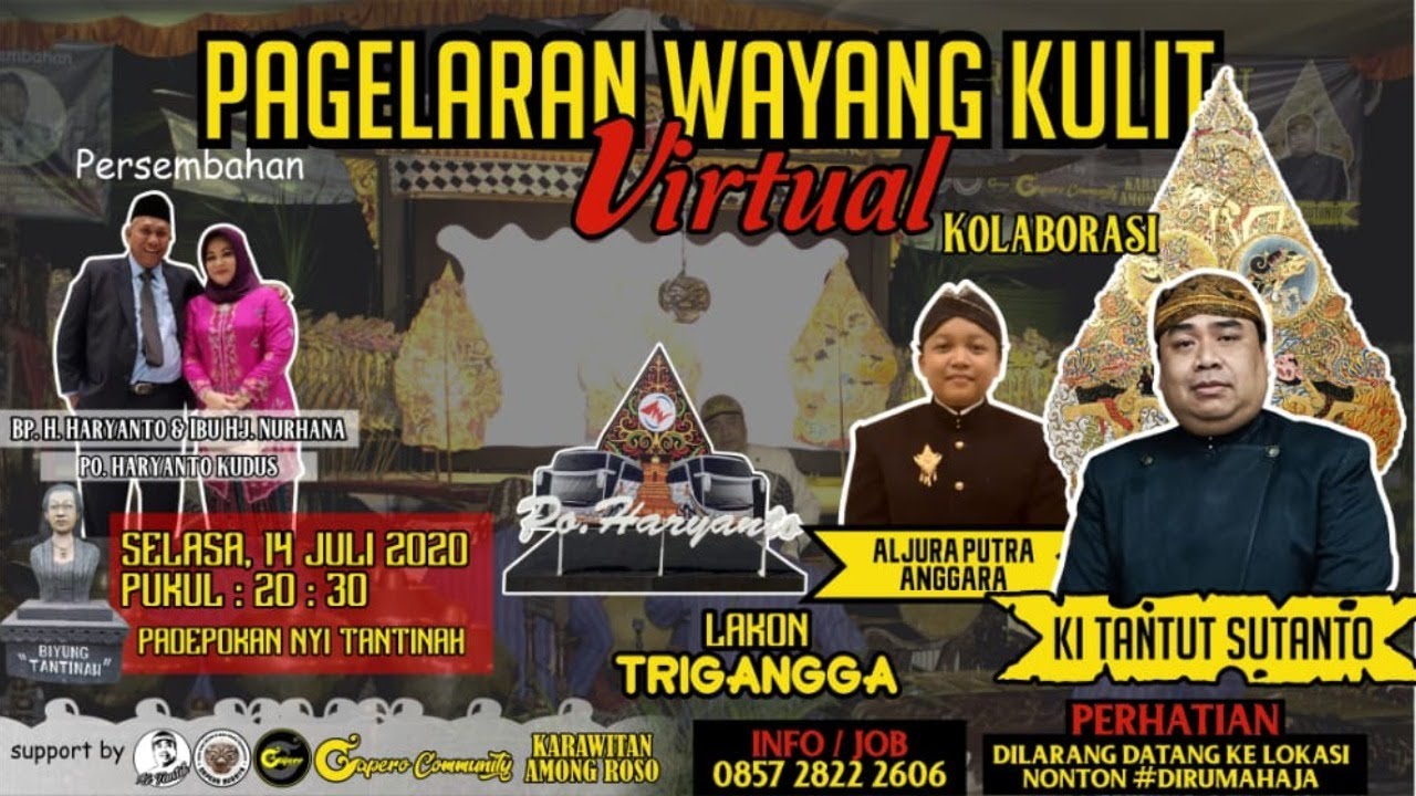 Live Pergelaran Wayang Kulit Virtual Ki Tantut Sutanto "TRIGANGGA ...