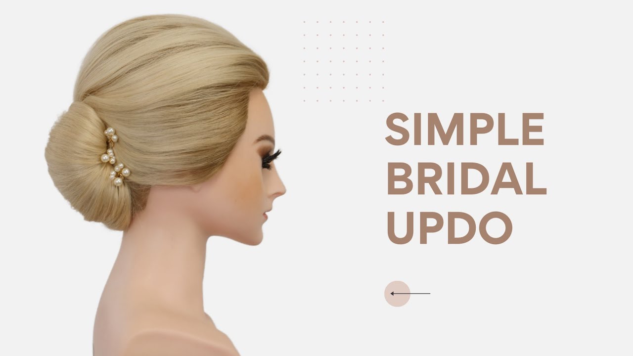 Hairstyle For Weddings: Classic French Roll - YouTube
