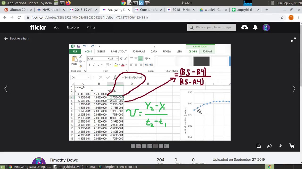 Analyzing Constant Acceleration Data Using a Spreadsheet (9/2020) - YouTube