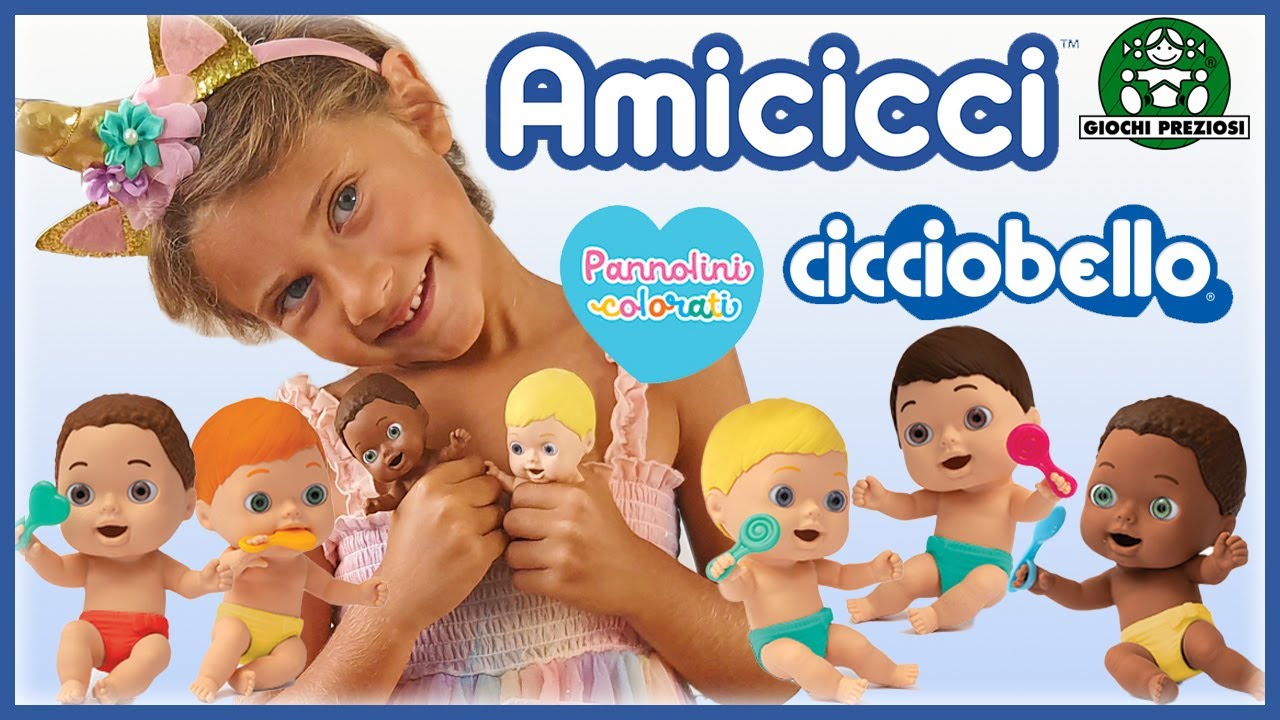 Nuovi Amicicci Cicciobello, Pannolini colorati By Giochi Preziosi - YouTube