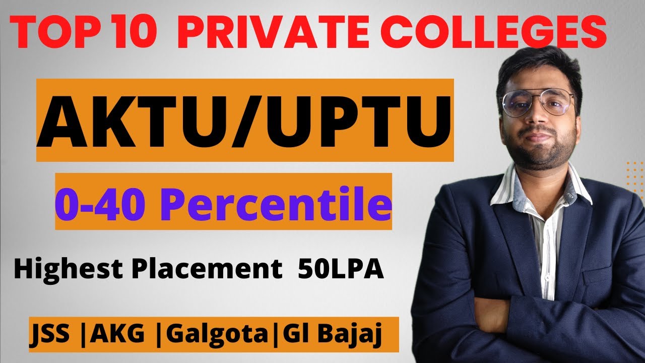 Low percentile in Jee get top uptu colleges 0-40 Percentile | Top ...