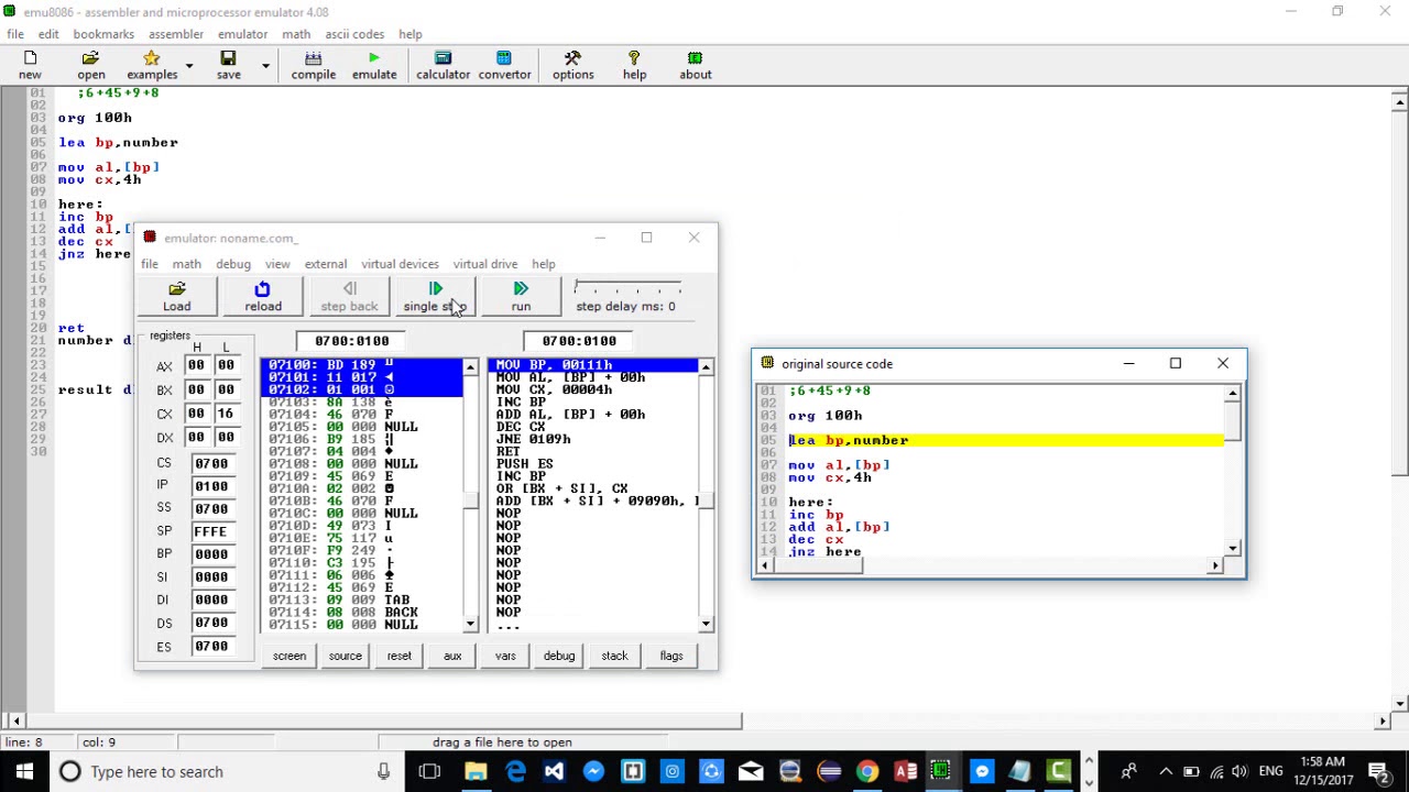Learn Assembly Language 8086cpu Kurdish Jmpandjnz6 Youtube