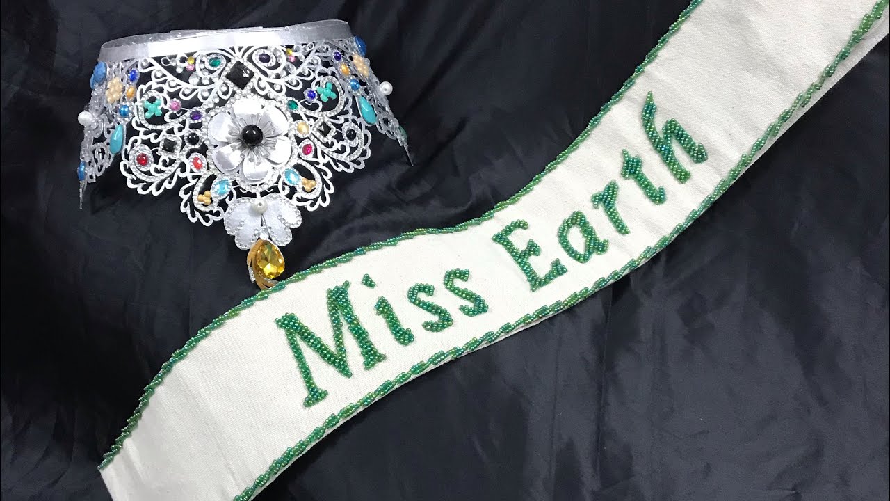 Making Miss Earth Sash (DIY) - YouTube
