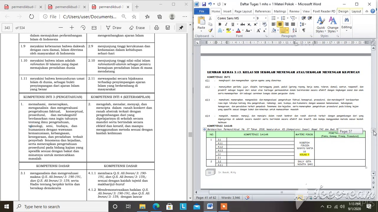 cara mencari KI dan KD dalam membuat rpp - YouTube