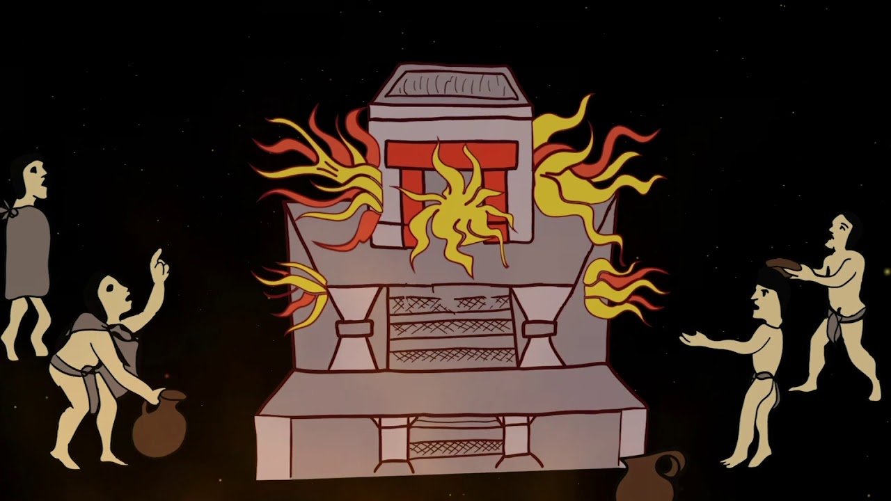 Presagios de la Conquista: El incendio del Templo de Huitzilopochtli ...