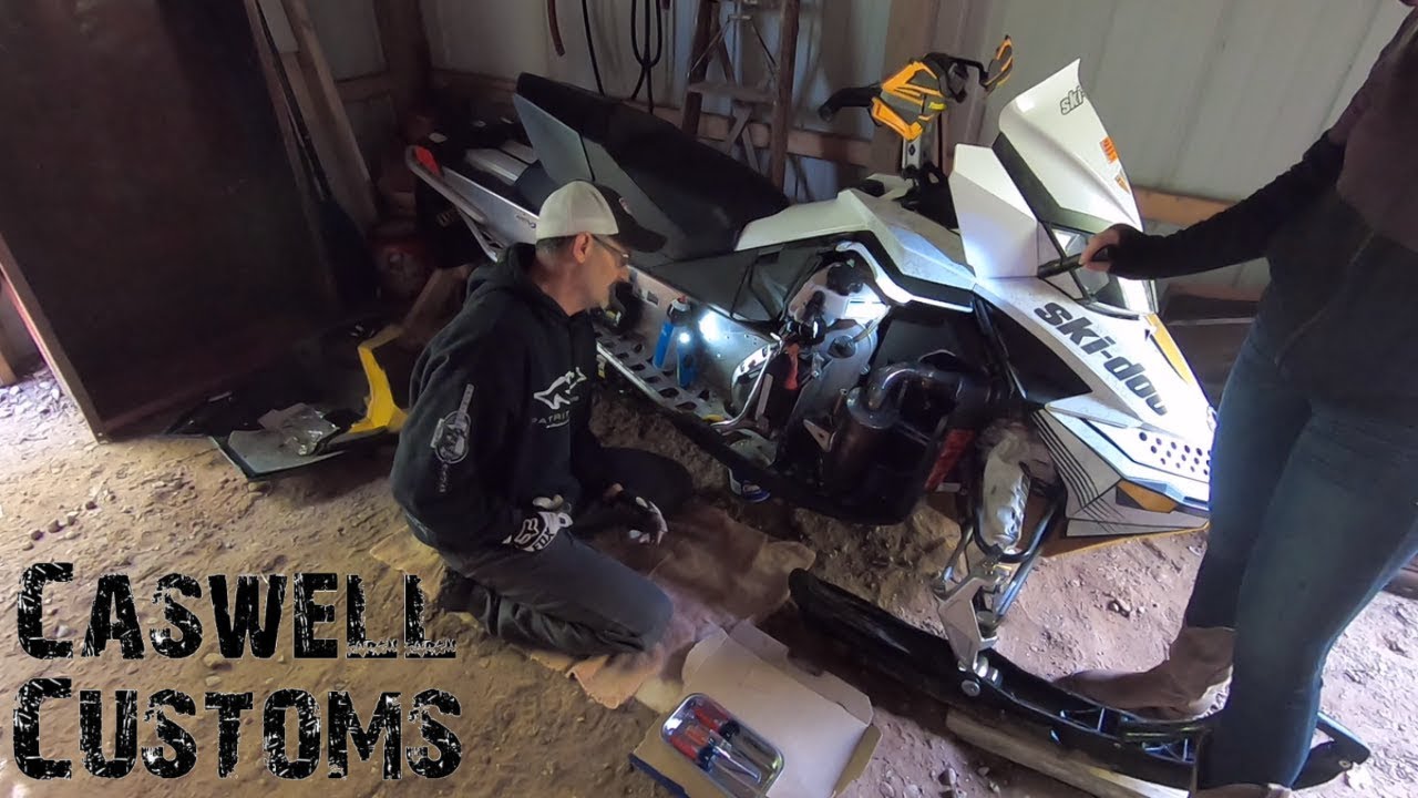 2011 Skidoo MXZ Chain Case oil Change - YouTube