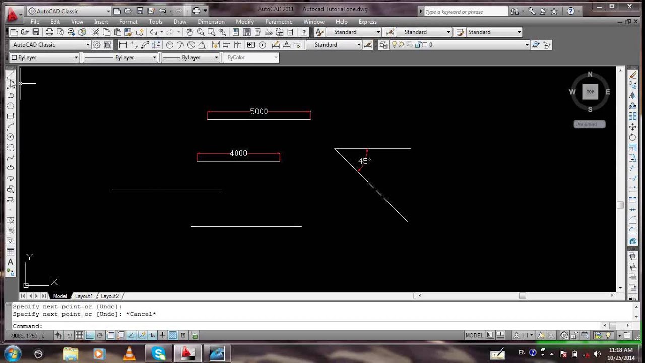 AutoCad Tutorial | Drawing A Construction Line - YouTube