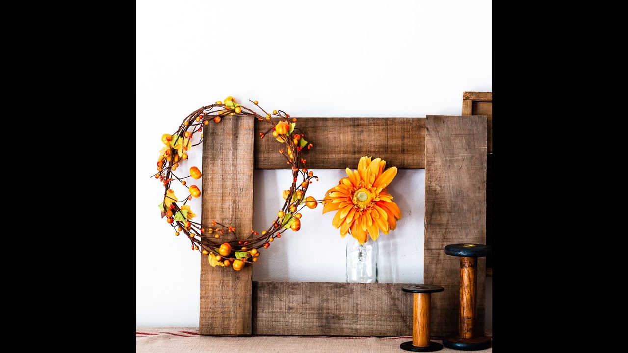 Pallet Wood Picture Frame DIY - YouTube