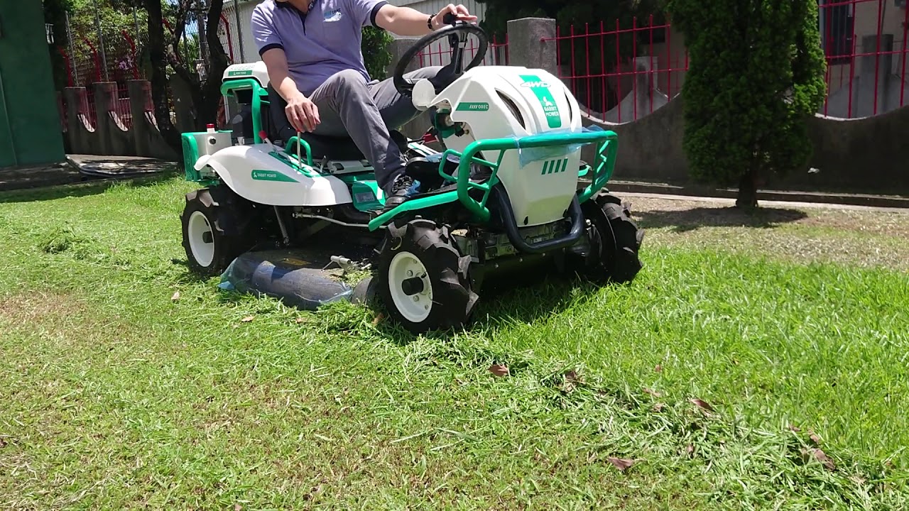 [竹下農機] 日本OREC "四輪傳動"乘坐式割草車 RM983F - YouTube