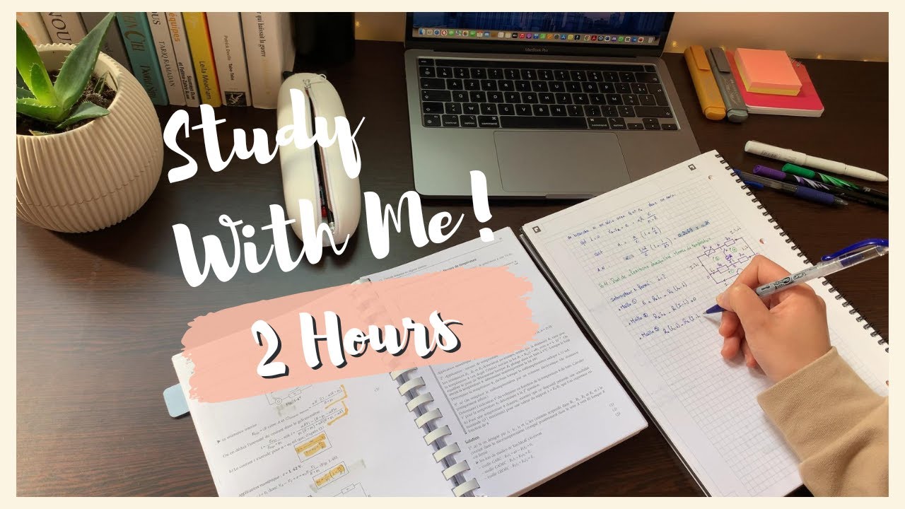 🍀 2 hours Study with me | pomodoro timer (45-15) with break ...