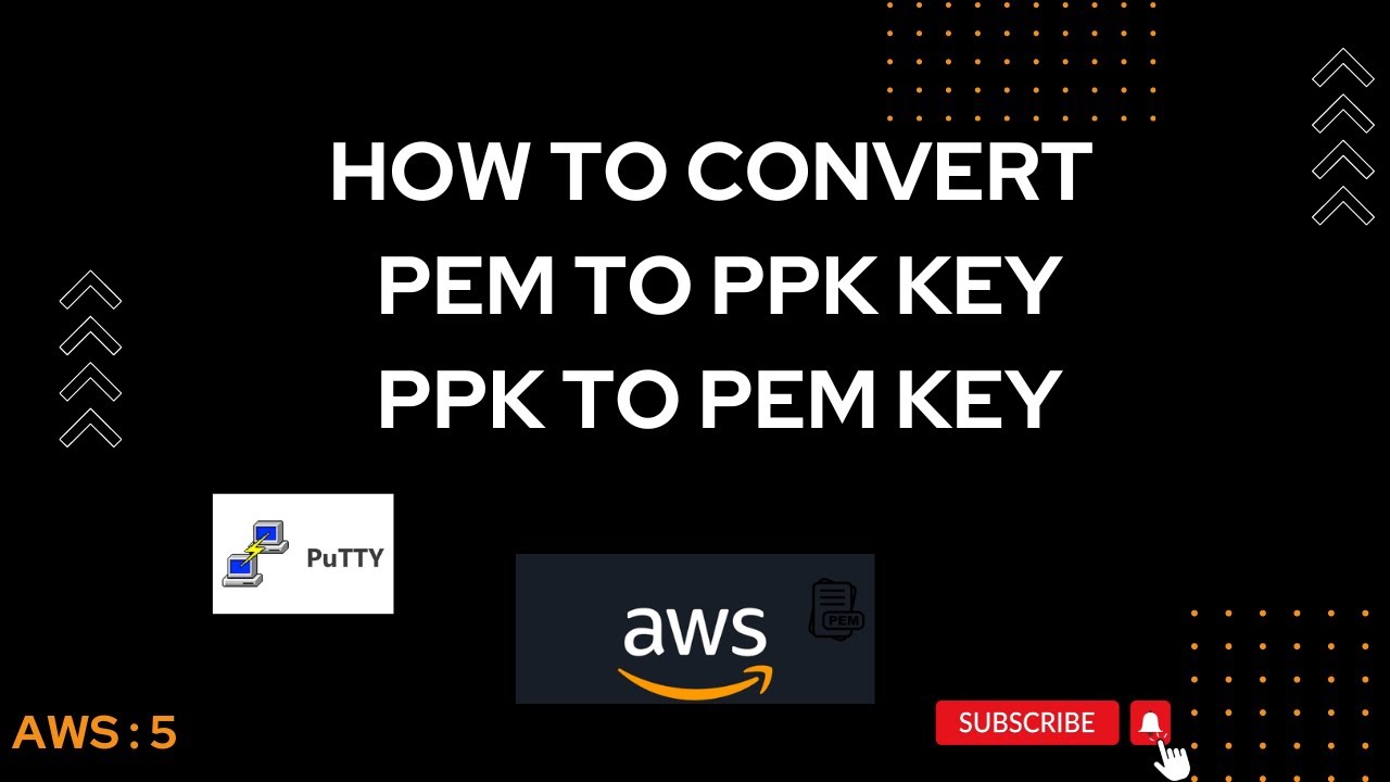 covert ppk to pem by using putty gen || #aws #cloudcomputing - YouTube