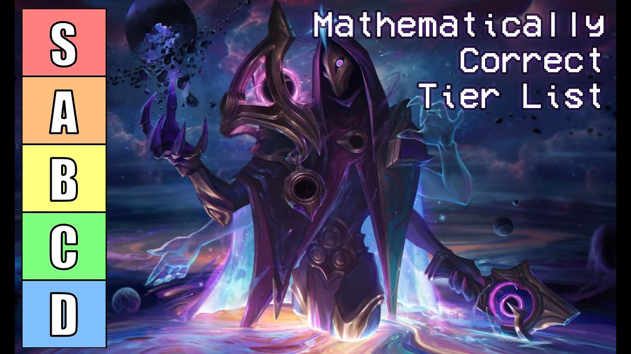 MATHEMATICALLY CORRECT TIER LIST: Every LoL Champion Ranked - YouTube