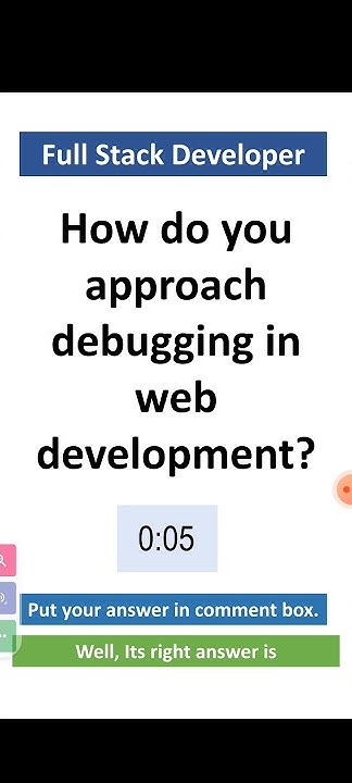 Full Stack Interview Questions with Answers | Debugging in Web ...