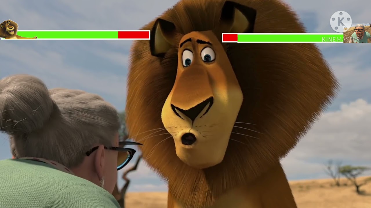 Madagascar: Escape 2 Africa (2008) Alex vs. Nana with Healthbars - YouTube