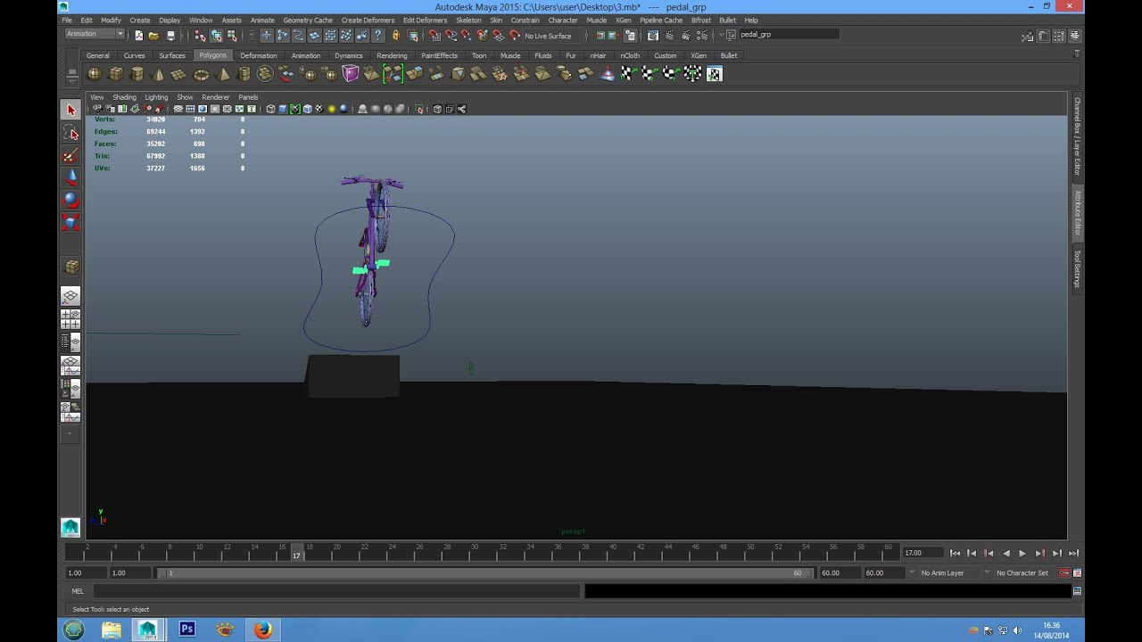 Maya 3d bike and motorcycle dynamic chain rig and animation demo - YouTube