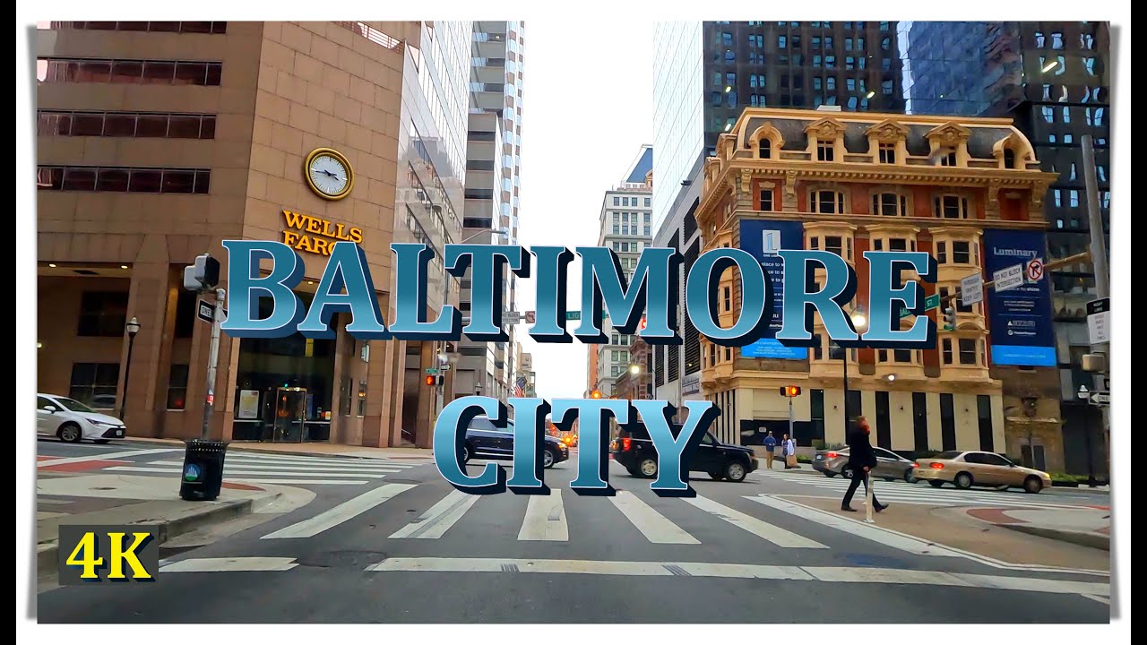 Driving in Baltimore city 4k Maryland [ a little rain ] USA - YouTube