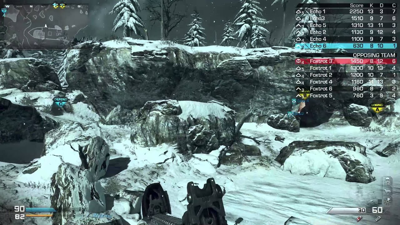 Call of Duty Ghosts "Whiteout" multiplayer gameplay footage with ...