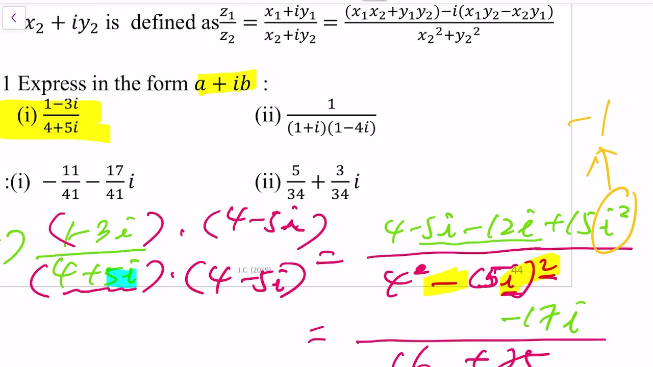 20c Complex number - part2 - YouTube