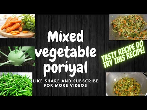 Nookal beans carrot/how to prepare mixed vegetable poriyal in tamil ...
