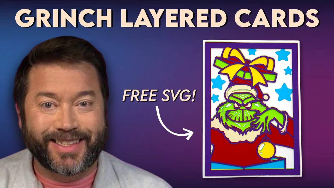 Make a fun Grinch Card for Christmas on your Cricut! - YouTube