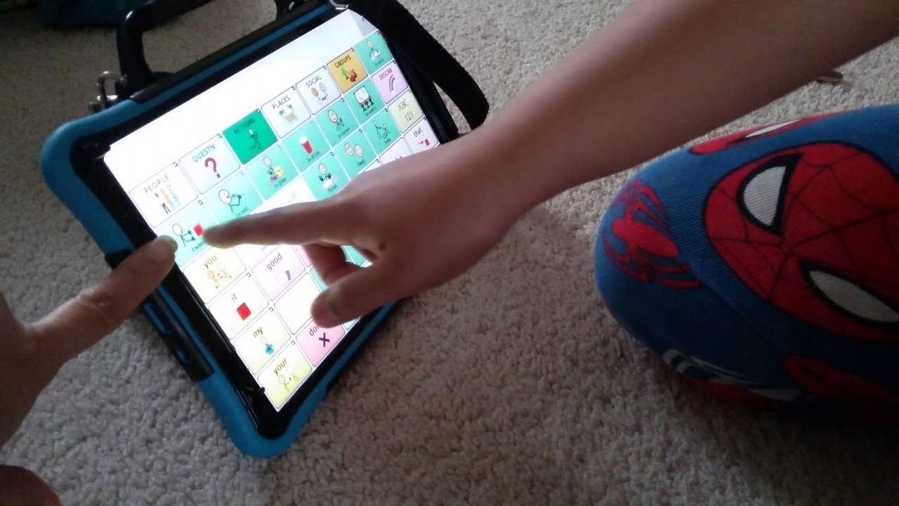 Keshav using his new speech device: NOVA CHAT(2) - YouTube