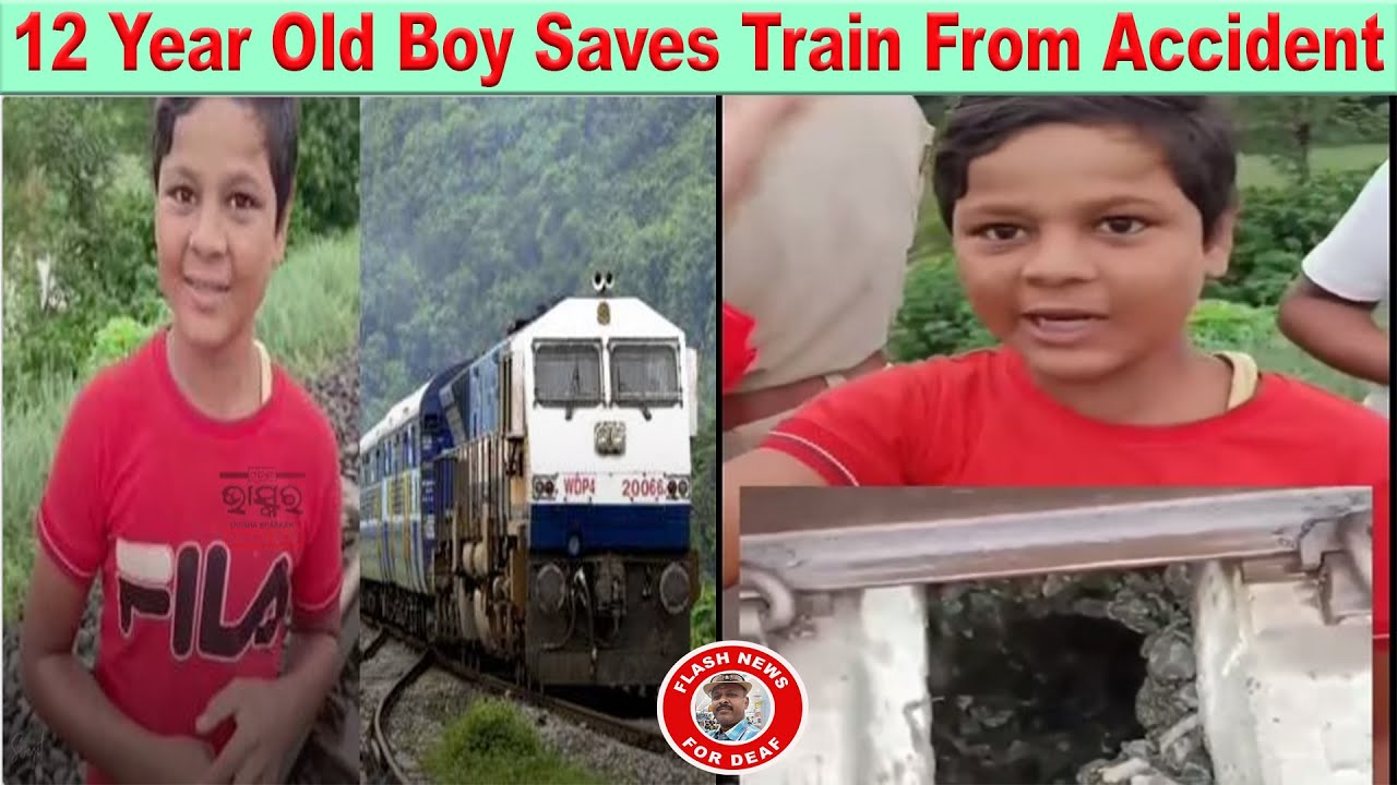 12 YEAR OLD BOY SAVES TRAIN FROM ACCIDENT - YouTube