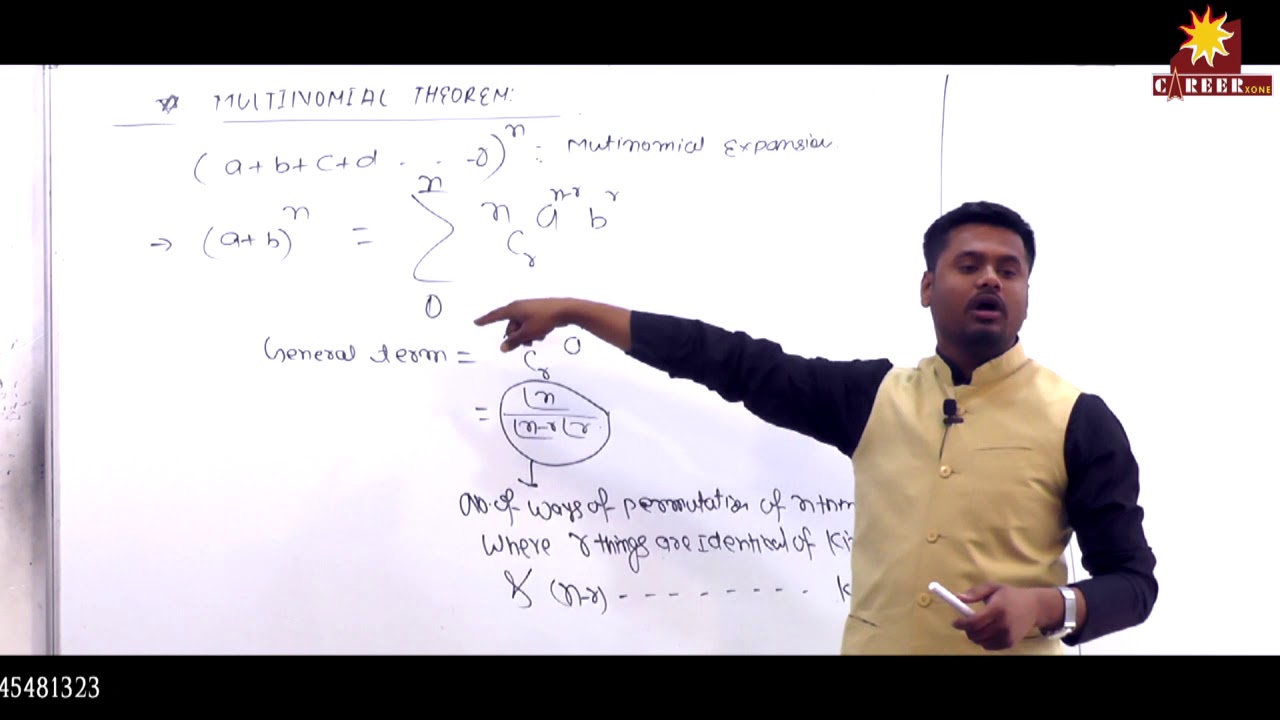 Multinomial theorem well explained by ranjitsir official IIT JEE ...