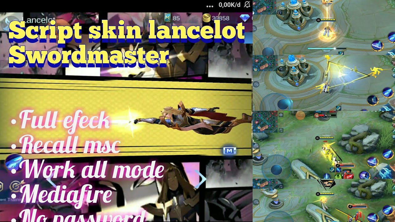 Script Skin Lancelot SWORDMASTER No Password! - YouTube