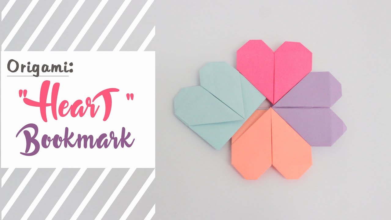 ORIGAMI: Heart Bookmark | How to make | Tutorial - YouTube