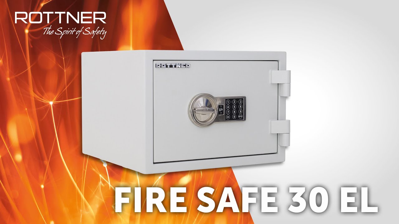 Rottner Fire Safe 30 mit Elektronikschloss 🔥 | 30-minütiger Feuerschutz ...
