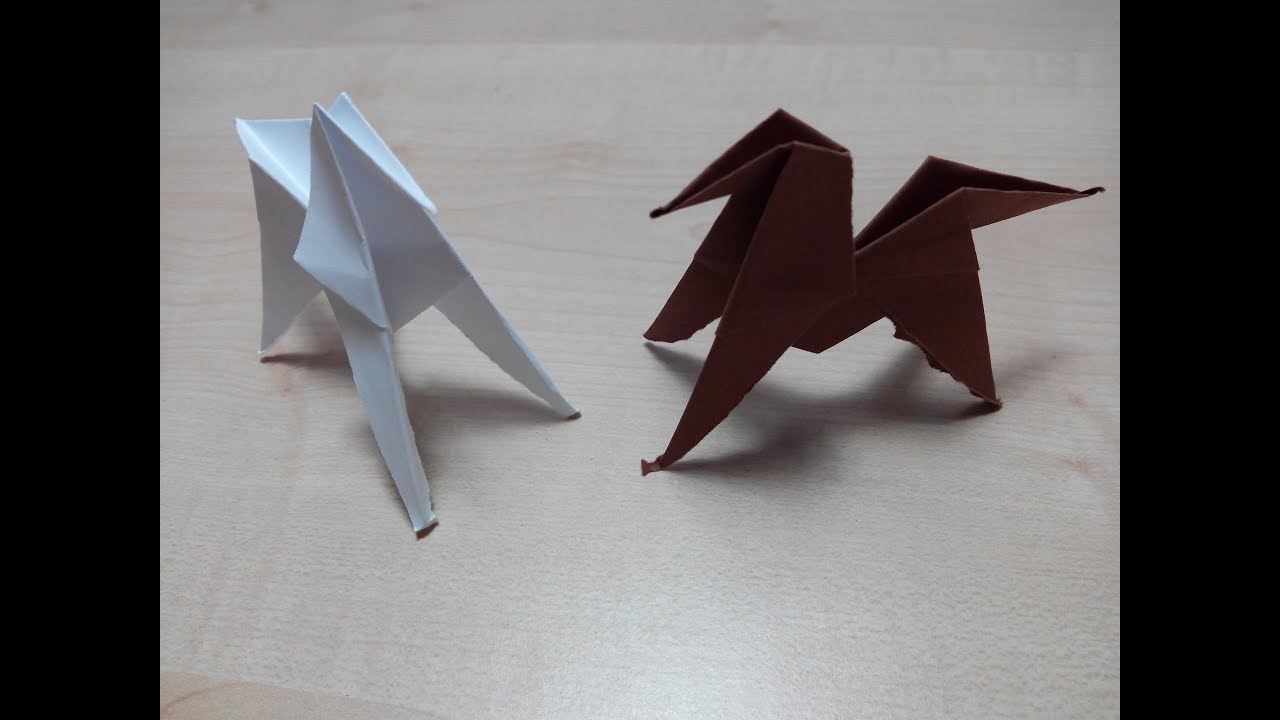 Como hacer un caballo saltarin Origami3 - YouTube