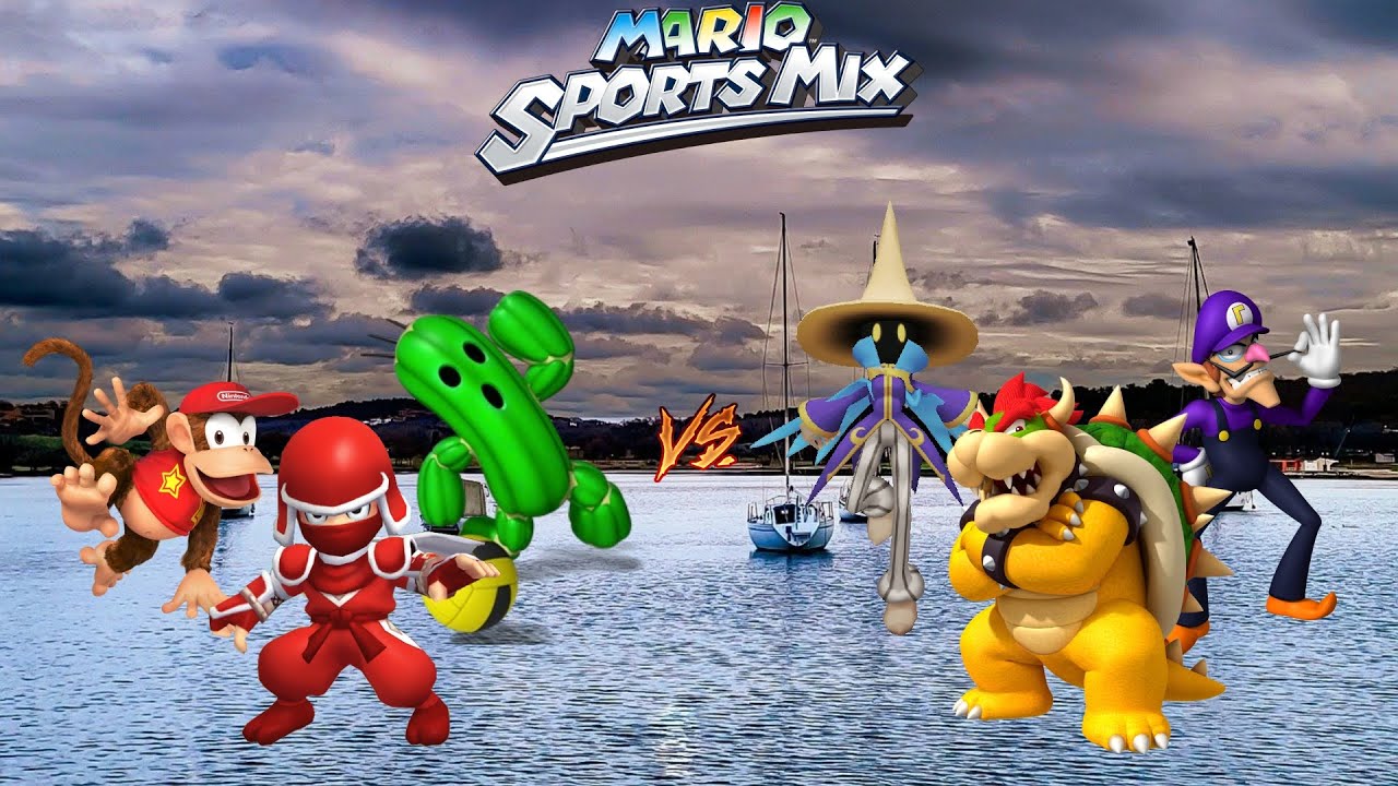 Mario Sports Mix - Basketball (3 players, Expert CPU) Exhibition Match ...