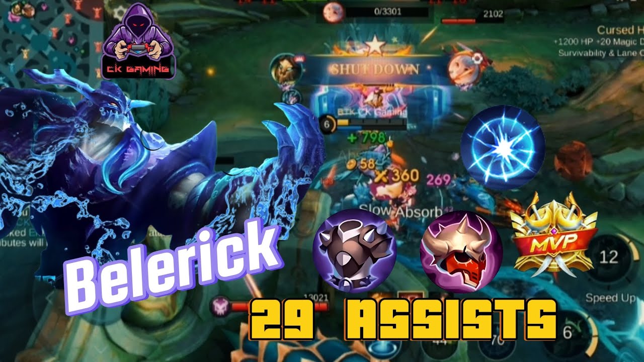 29 ASSISTS MVP! BELERICK THE BEST TANK IN RANK BEST BUILD 2024 🥶😱#mlbb ...