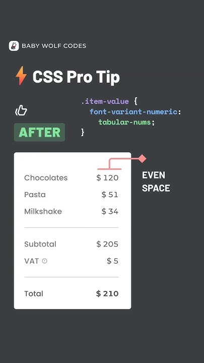 CSS Pro Tip - Tabular Numbers 🤯🤯🤯 #frontend - YouTube