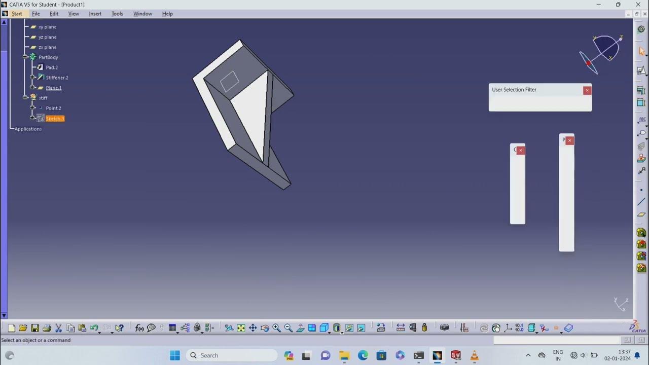 Mastering Stiffener Design in CATIA V5: A Comprehensive Tutorial#catiav5 - YouTube