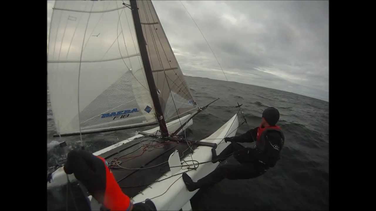 F18 sailing to Gottskar - YouTube