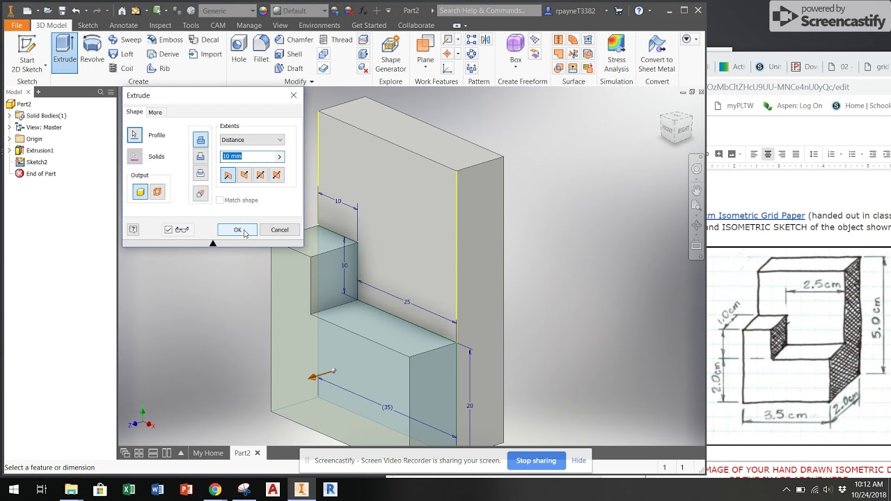 Inventor - Set up Practice Files Project and Draw Metric Linear ...