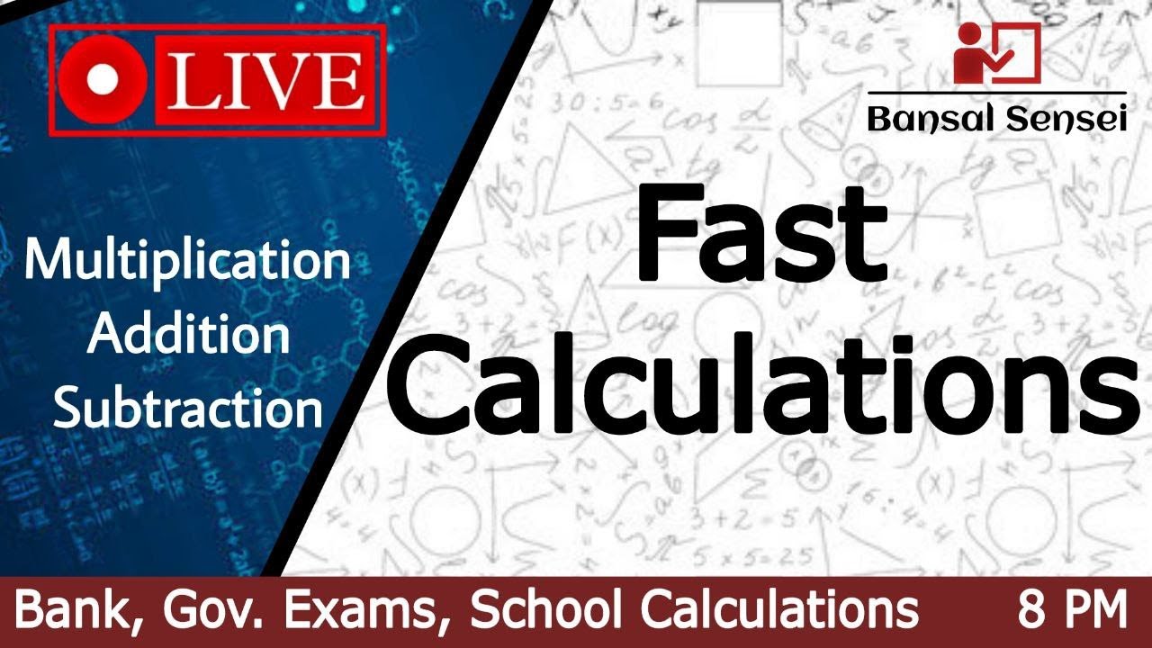 Fast Calculations || For all Government Exams || Olympiad || School ...