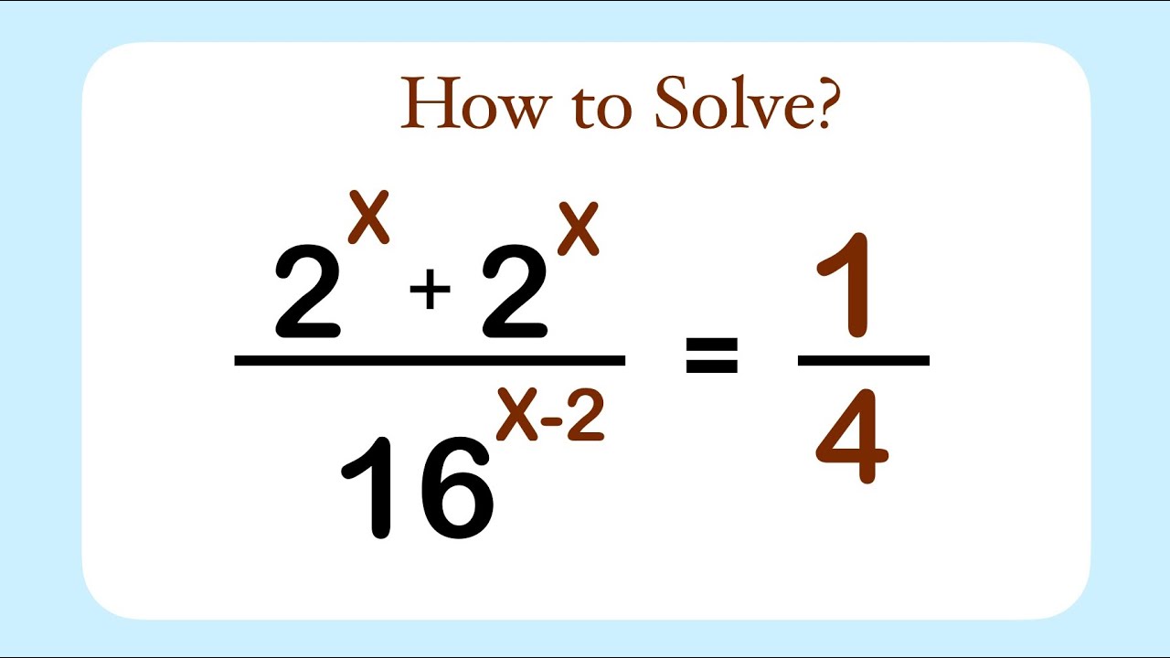 Nice Exponential Problem |Math Exponential Problem|Aptitude Question ...