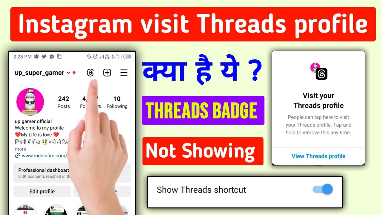 Instagram Show Threads Shortcut kiya hai| threads badge unhide ...