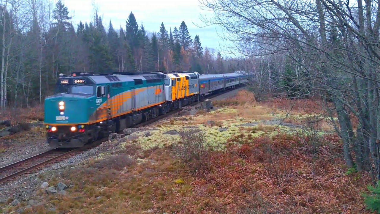 VIA RAIL The Canadian Train 1 Westbound south of Sudbury, ON - 11/10 ...